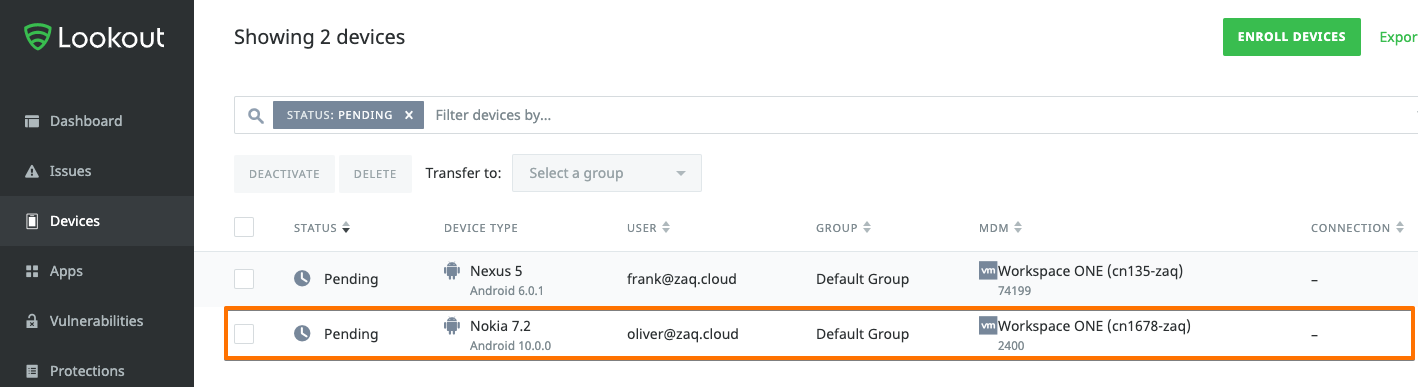 Lookout for Work MTP Integration with Workspace ONE UEM