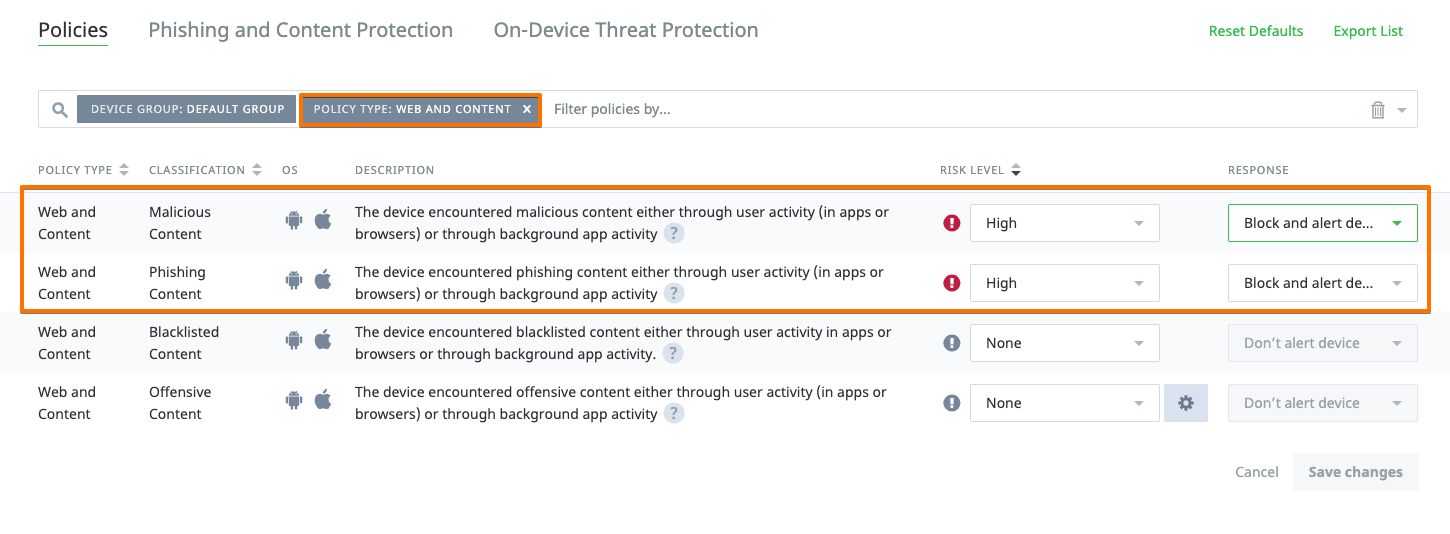 Lookout for Work MTP Integration with Workspace ONE UEM