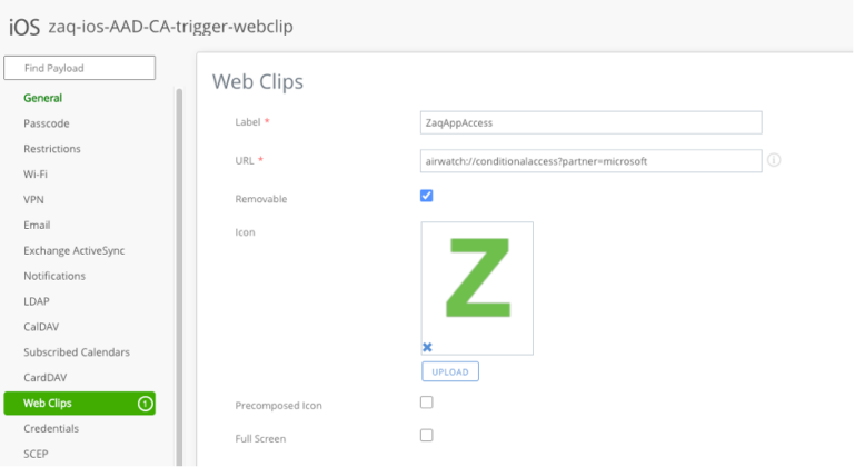 Azure AD Conditional Access device compliance with Workspace ONE