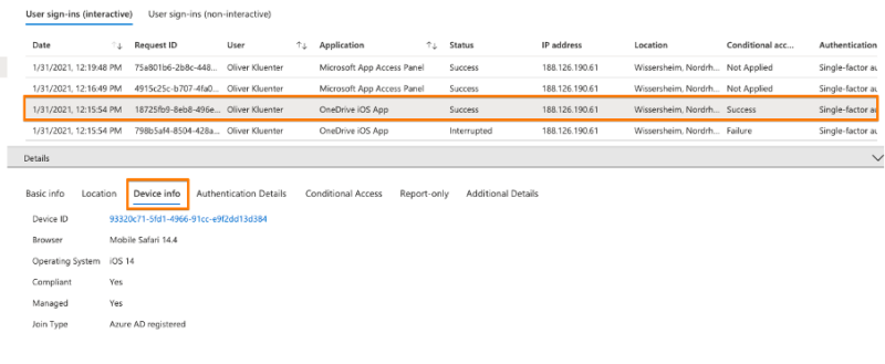 iOS + Android apps using Azure AD Conditional Access device compliance